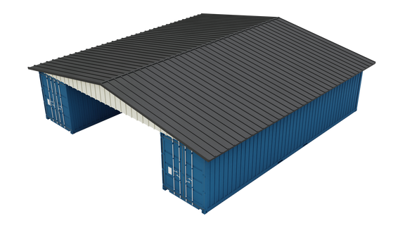 Kit 1 - 38'Wx40'Lx14'10"H Metal Shipping Container Roof Kit – Trilar ...