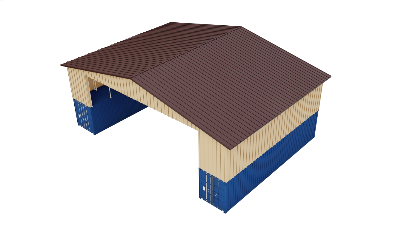 56'x40'x26' Metal Shipping Container Roof Cover Kit 7 – Trilar ...