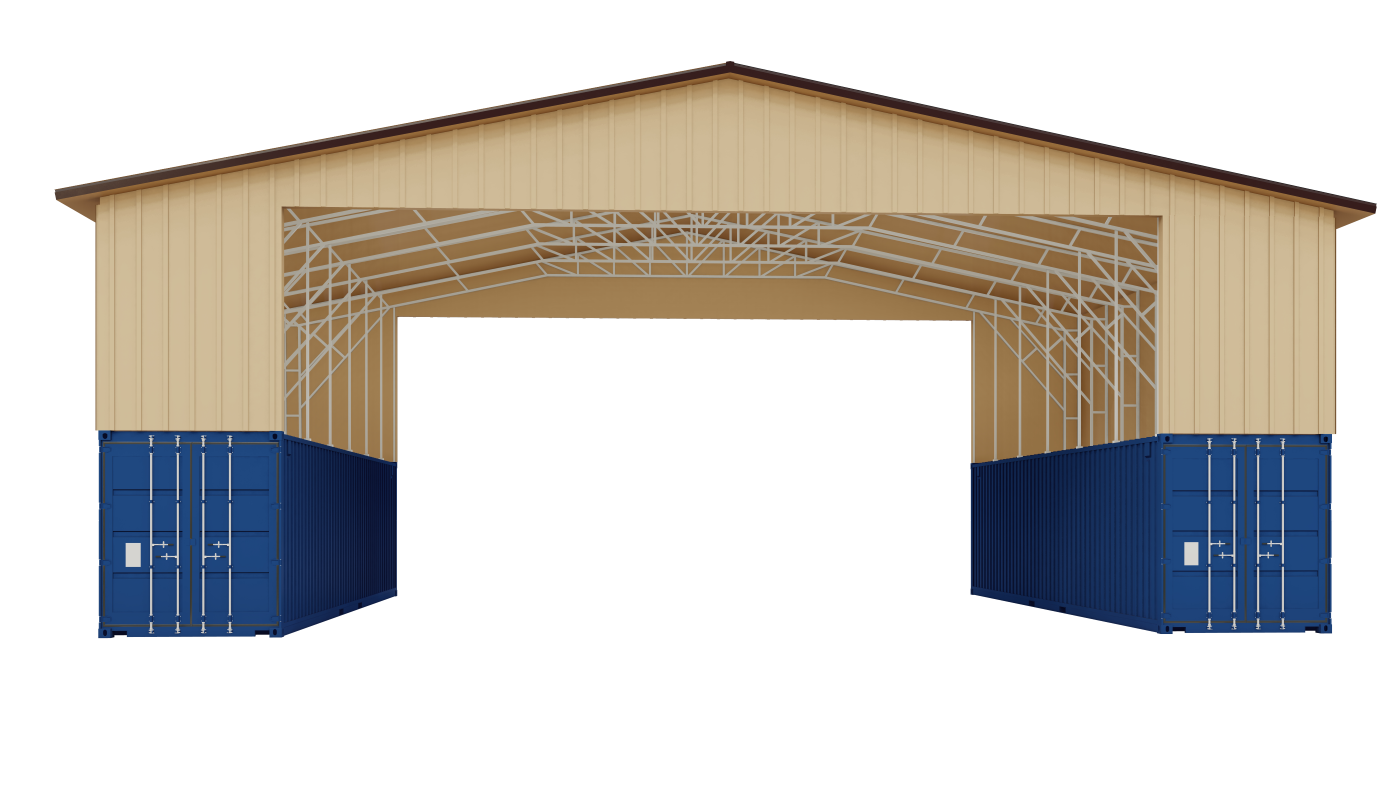 56'x40'x26' Metal Shipping Container Roof Cover Kit 7 – Trilar ...